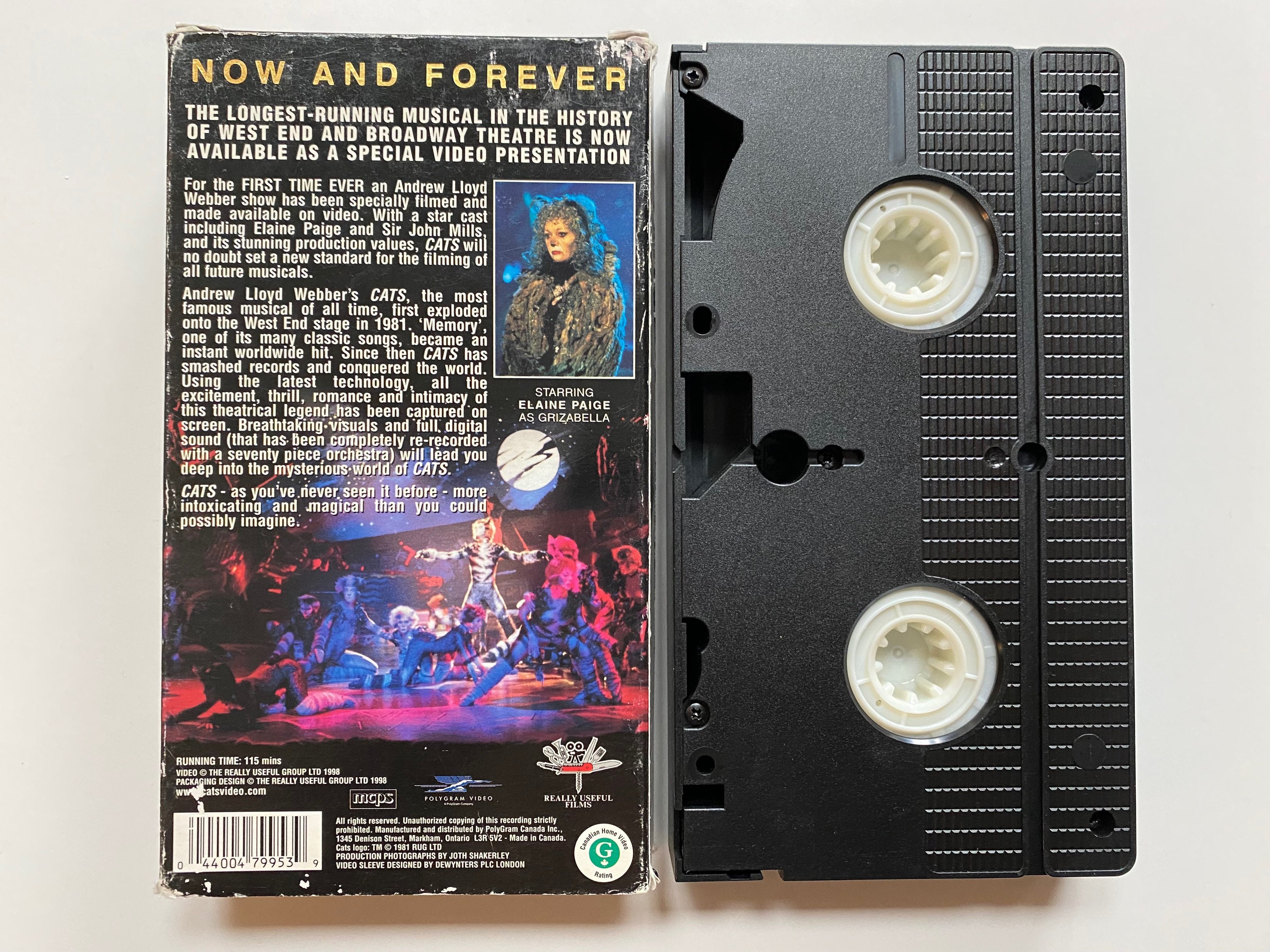 Cats the Musical VHS Movie 1981 Andrew Lloyd Webber - Etsy