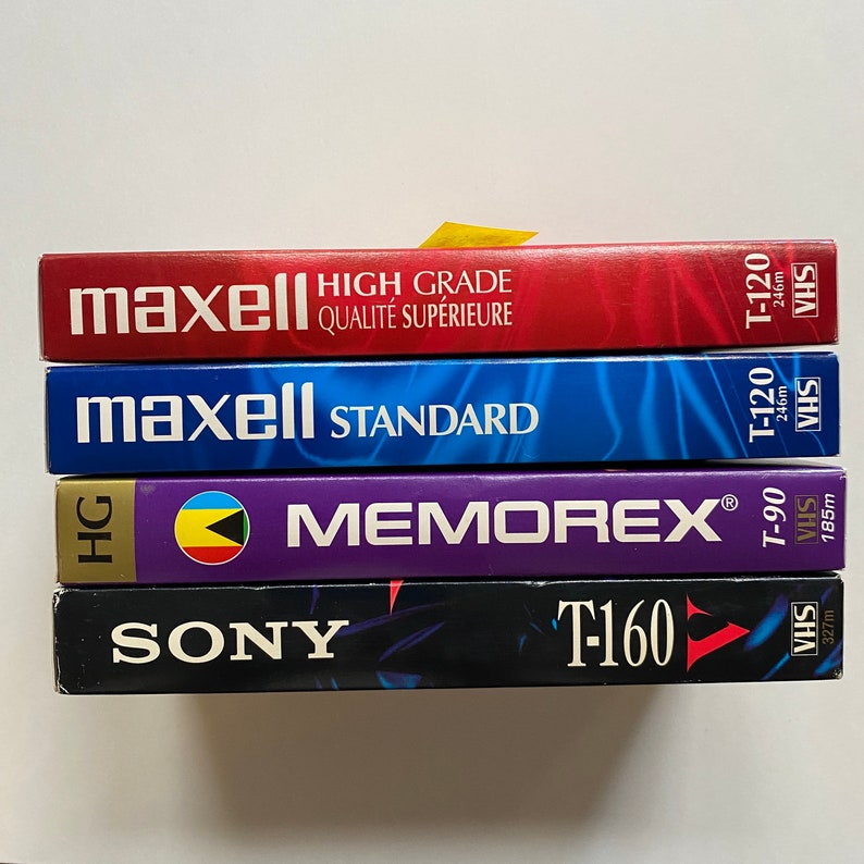 Blank VHS Lot for Recording Video Sony Maxell Memorex PRERECORDED ...