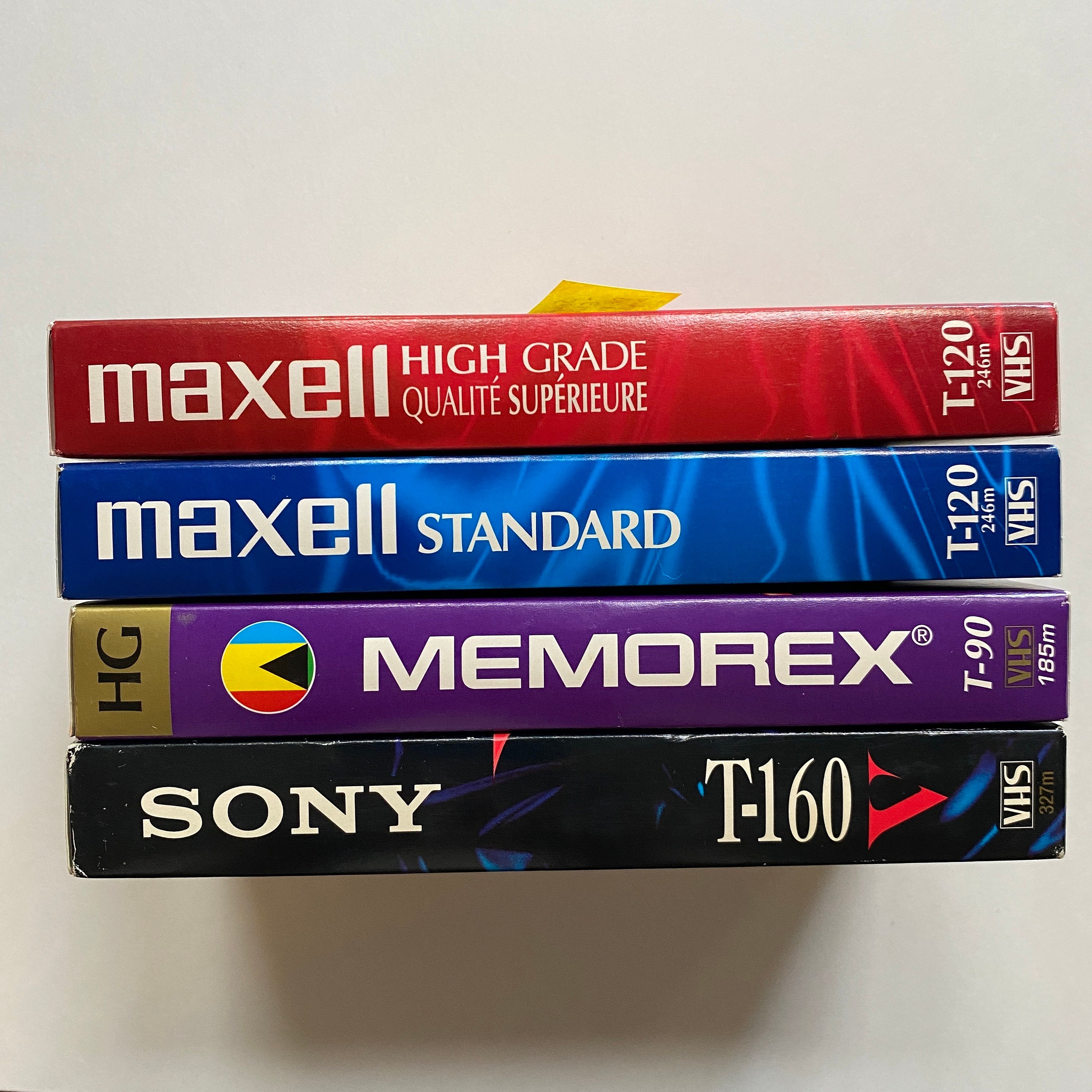 Blank VHS Lot for Recording Video Sony Maxell Memorex PRERECORDED ...