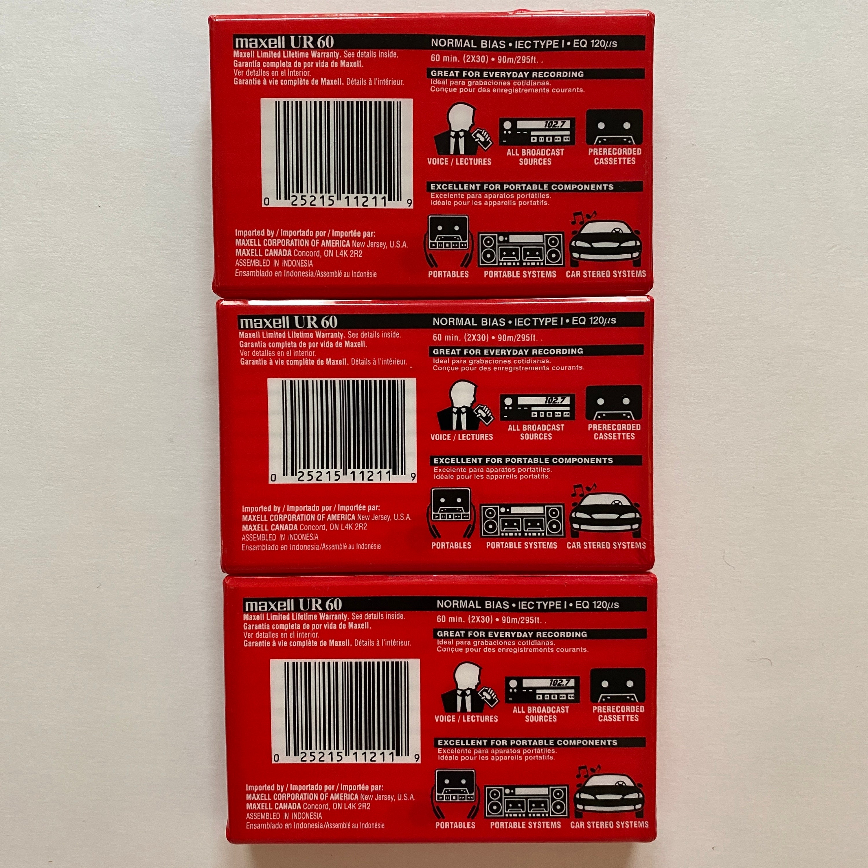 Maxell UR 60 Blank Cassette Tapes for Recording Audio Normal Bias - Etsy