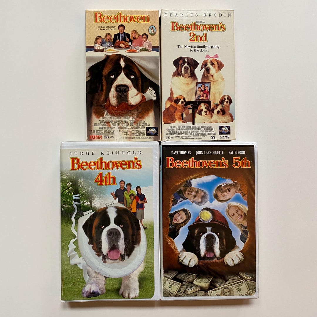 Beethoven VHS Video LOT Films Comedy Family Movies 1 2 4 5 - Etsy
