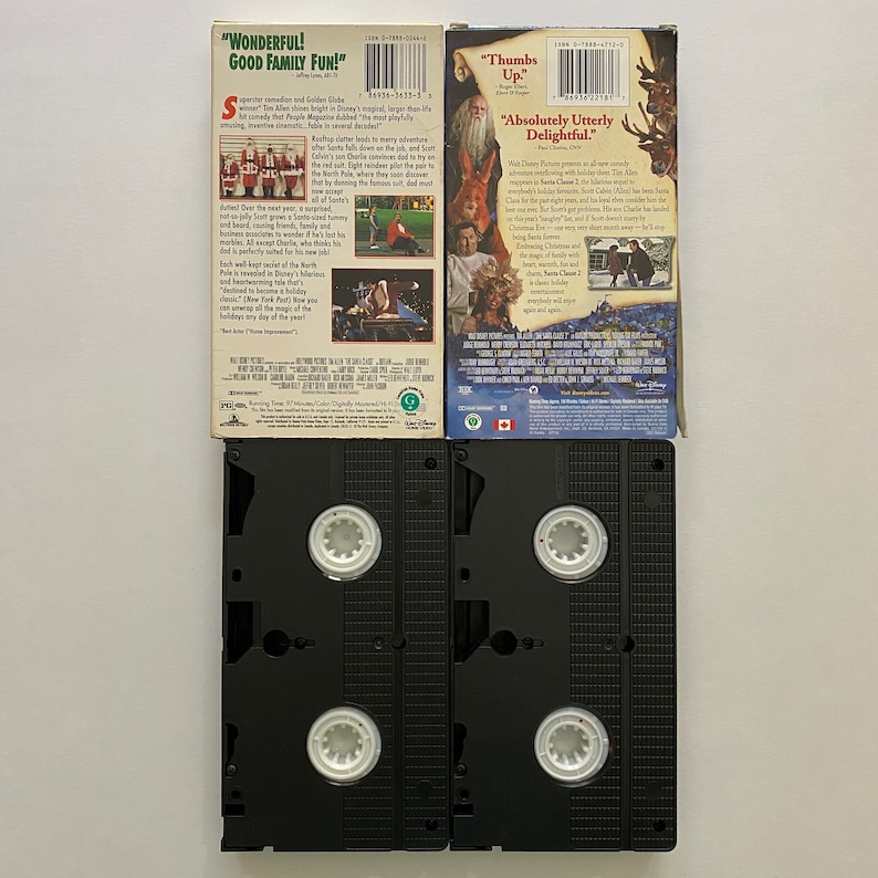 The Santa Clause 1 + 2 VHS Christmas Movies Comedy Family Holiday Films ...