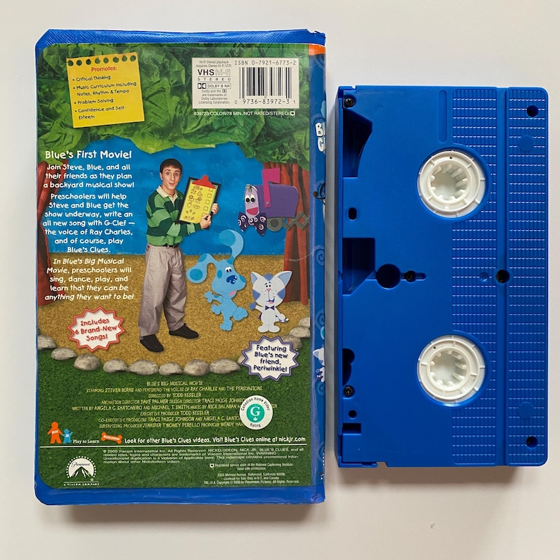 Blues Big Musical Movie VHS 2000 Blues Clues Kids Video Clamshell - Etsy