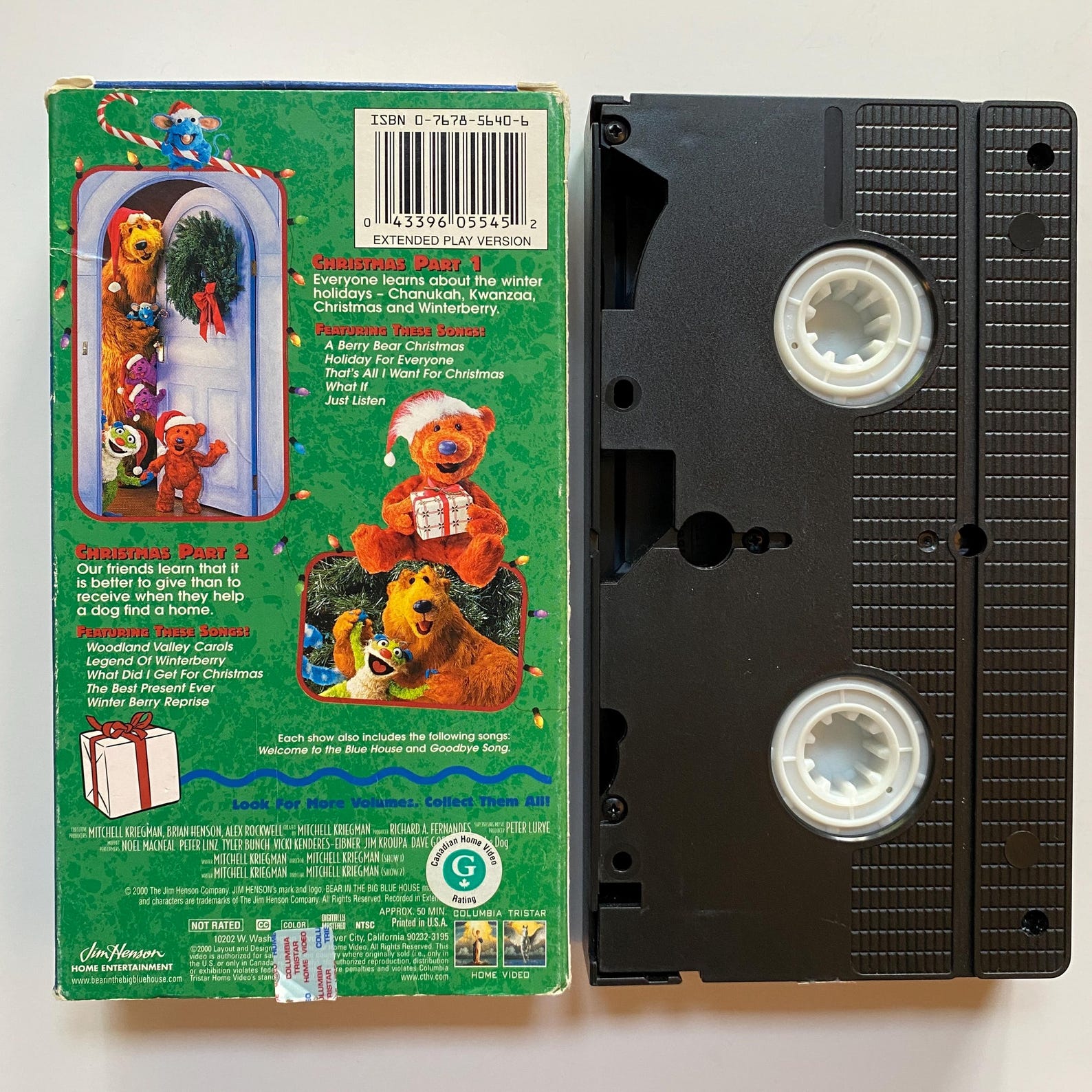 Bear in the Big Blue House - A Berry Bear Christmas VHS Kids TV Show ...