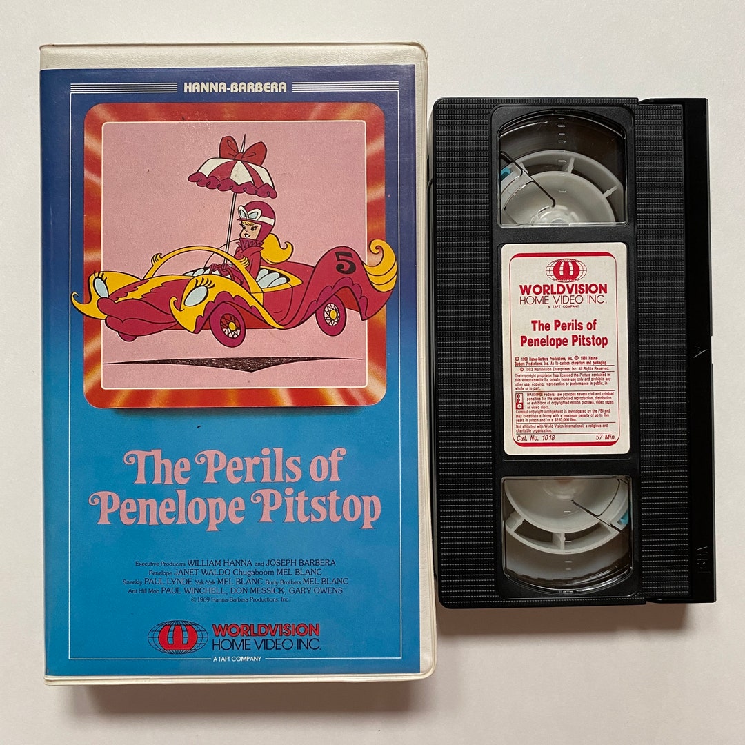 1969 the Perils of Penelope Pitstop VHS 1983 Re-release Hanna Barbera ...