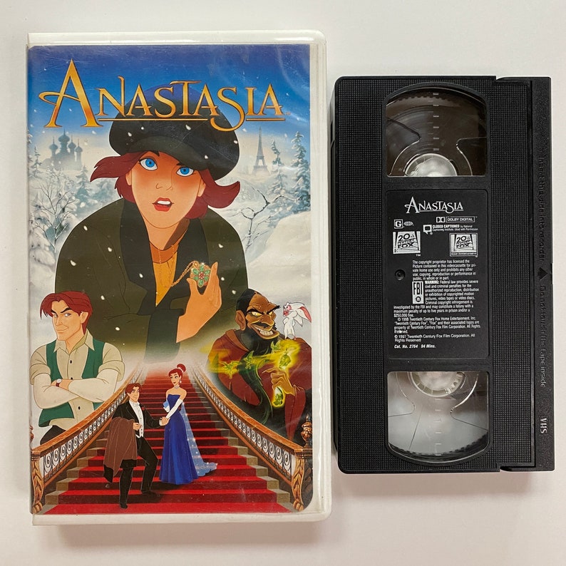Anastasia VHS Video Don Bluth Film 1998 Childrens Animated Movie - Etsy
