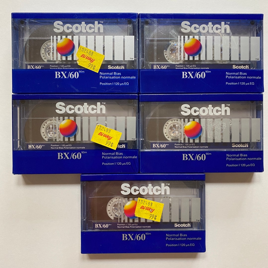 Scotch BX 60 Blank Cassette Tapes for Recording Audio Normal Bias - Etsy