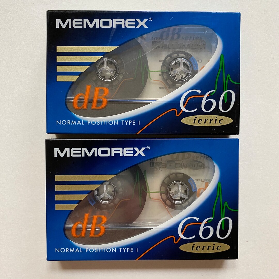 Memorex C60 DB Ferric Blank Cassette Tapes for Recording Audio Normal ...