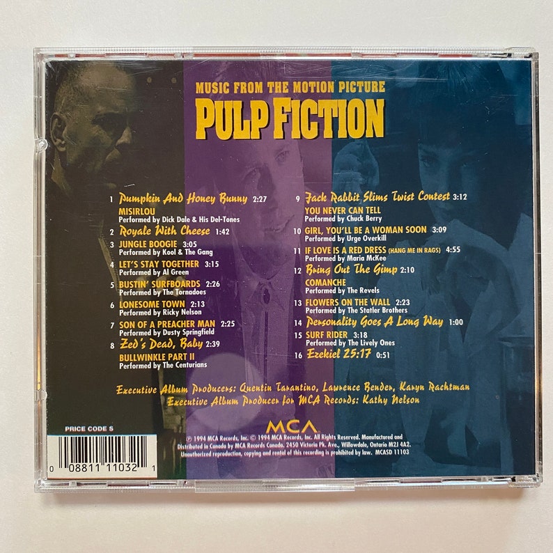 Pulp Fiction Movie Soundtrack CD Music Album 1994 - Etsy