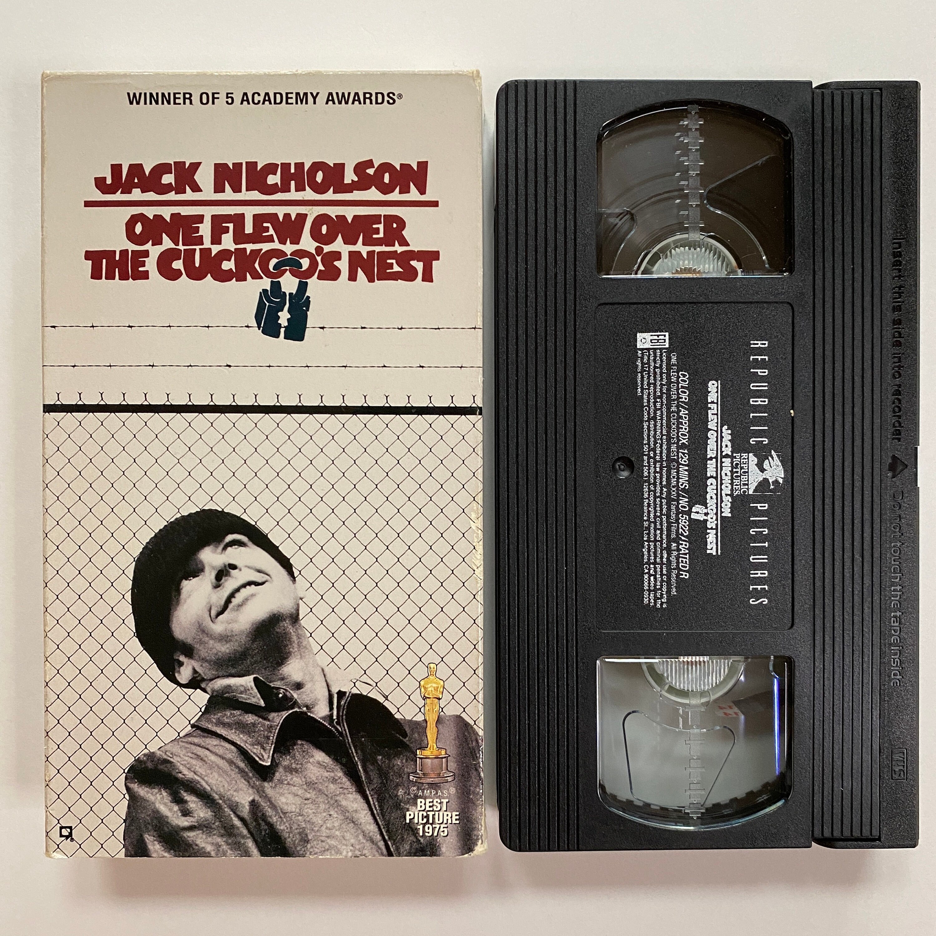 One Flew Over the Cuckoos Nest VHS Video 1975 Classic Starring Jack ...