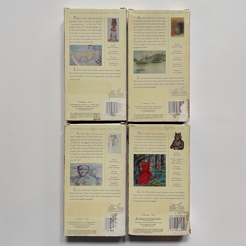 Rabbit Ears Storybook Classics VHS LOT With Famous Narrations - Etsy