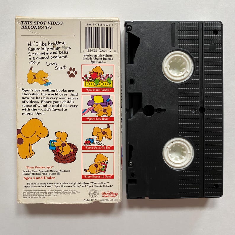 Sweet Dreams Spot VHS + Other Delightful Stories 1995 Disney Animated ...