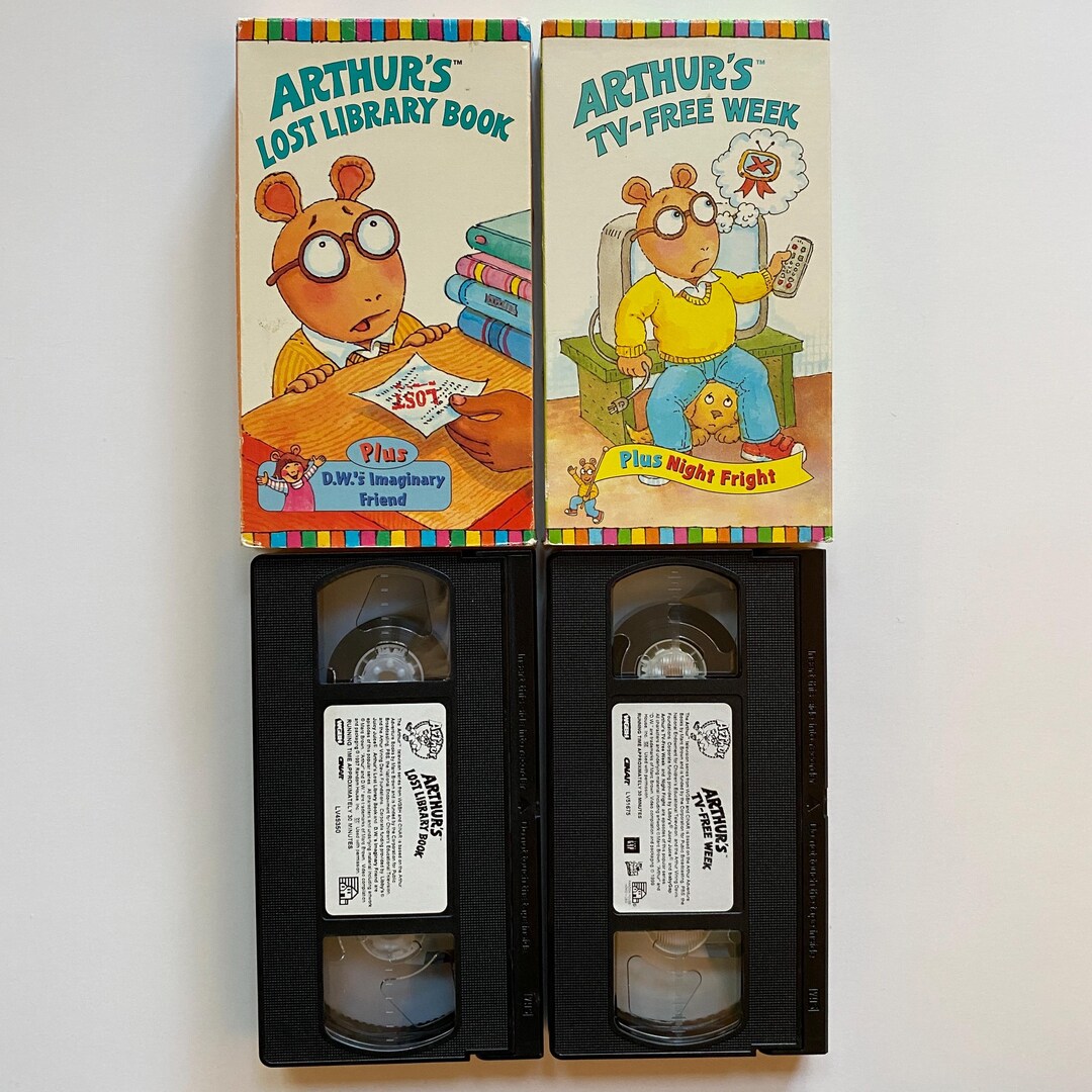 Arthur VHS Videos Pair - 90s Kids TV Show Episodes Lost Library Book ...