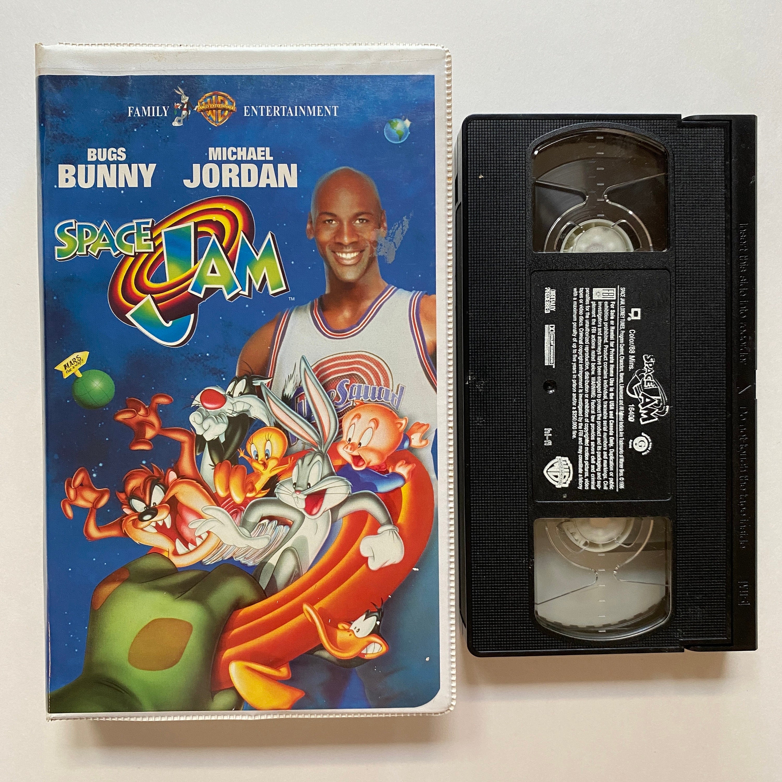 1996 Space Jam VHS Animated Classic Family Childrens Film Movie Michael ...