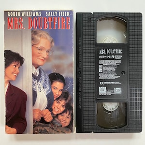 Mrs Doubtfire VHS Video Robin Williams 1993 Classic Film Comedy Movie ...