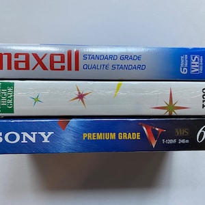 Blank VHS Lot for Recording Video Safeway T120 Sony Maxell - Etsy