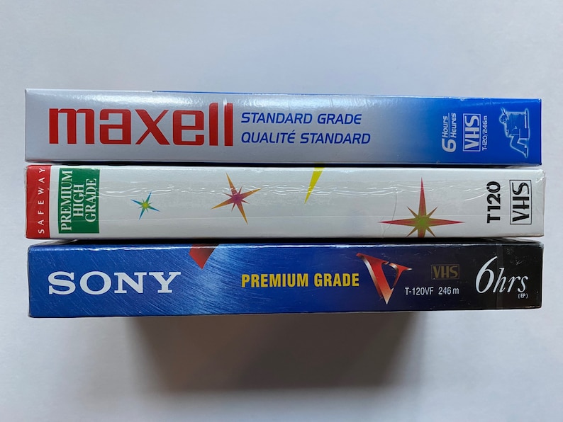Blank VHS Lot for Recording Video Safeway T120 Sony Maxell - Etsy