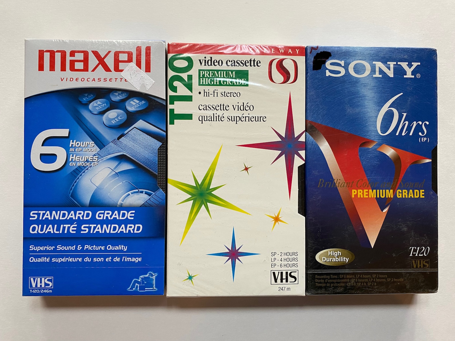 Blank VHS Lot for Recording Video Safeway T120 Sony Maxell - Etsy