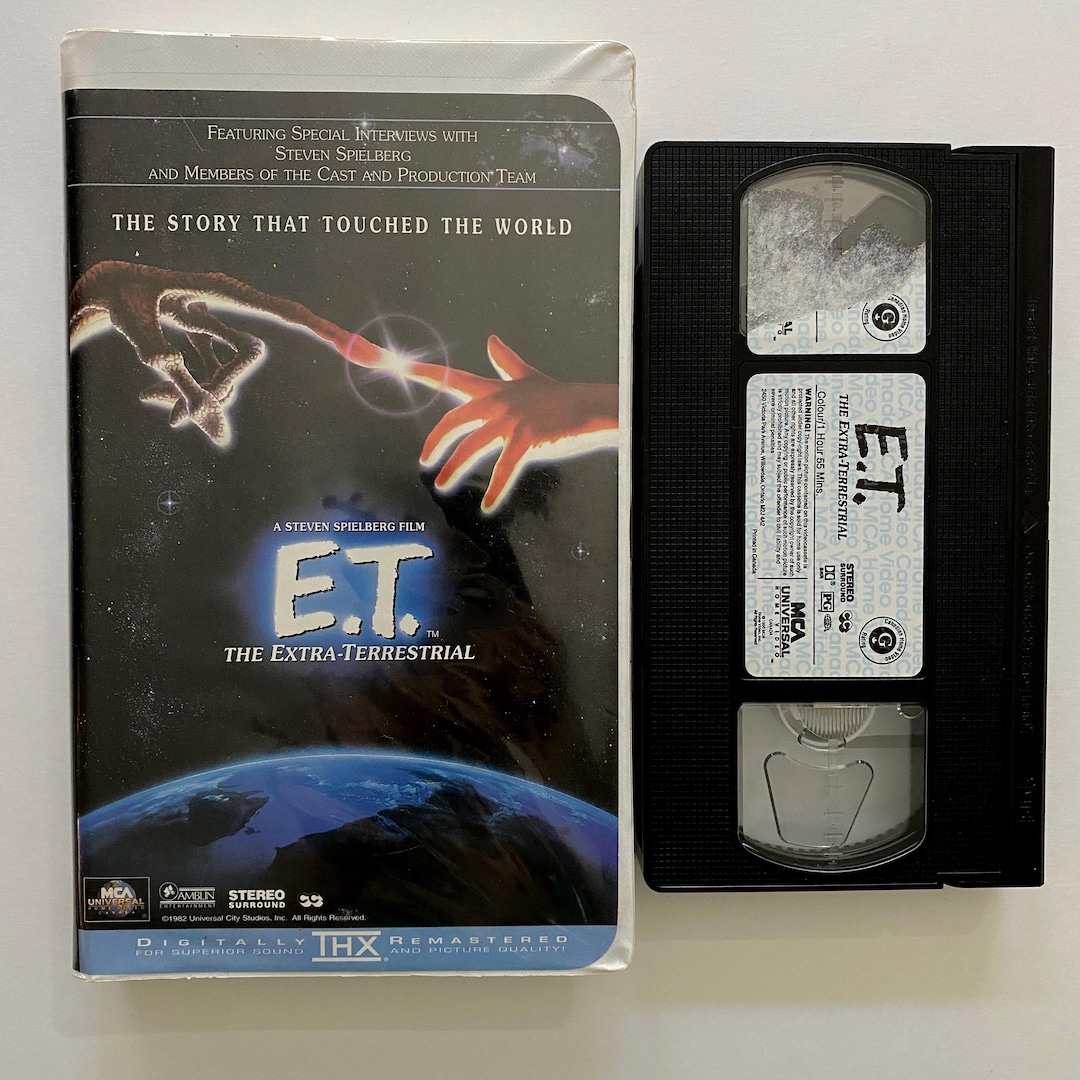 E.T the Extra Terrestrial VHS Video Movie 1982 Science Fiction Family ...