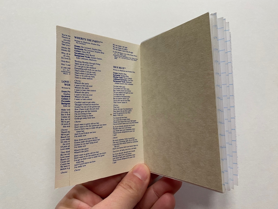 Madonna Upcycled Cassette Tape Notebook Notepad Handbound - Etsy