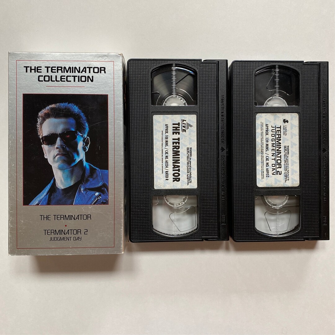 The Terminator Collection VHS Video Movie Films 1 + 2 Judgement Day ...
