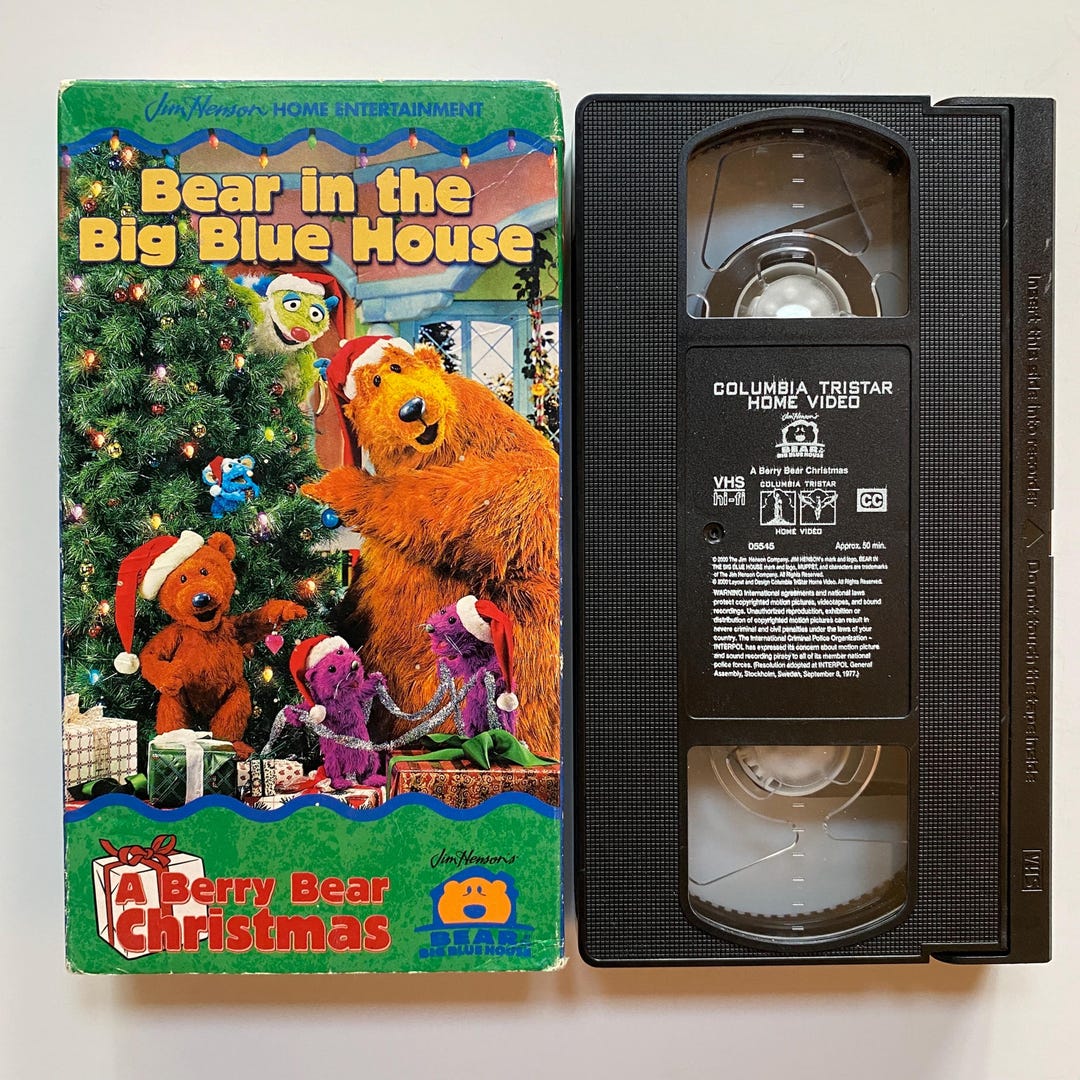 Bear in the Big Blue House - A Berry Bear Christmas VHS Kids TV Show ...