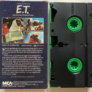 E.T the Extra Terrestrial VHS Video Movie 1982 Science Fiction Family ...