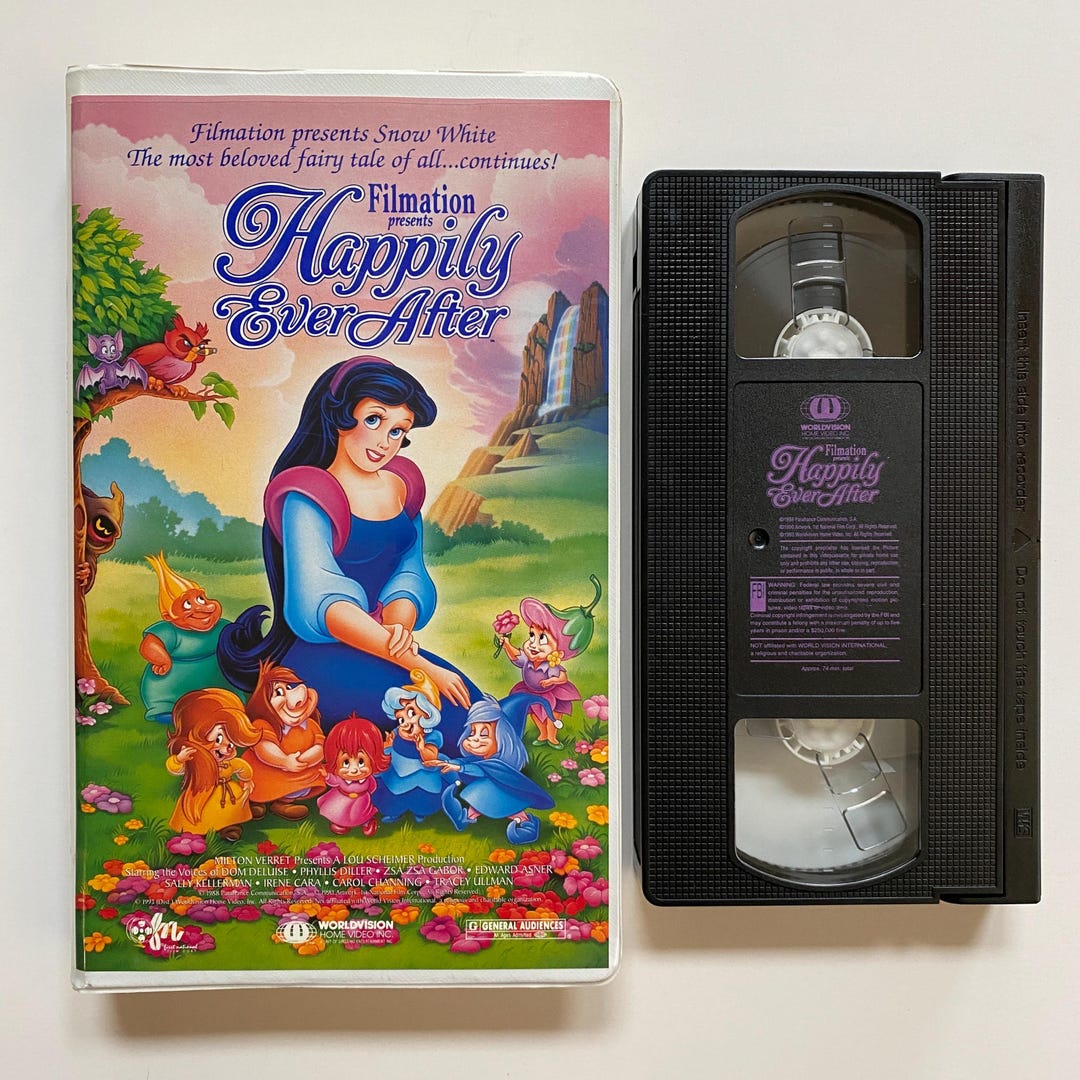 Happily Ever After Snow White VHS Filmation Animated Movie 1993 ...