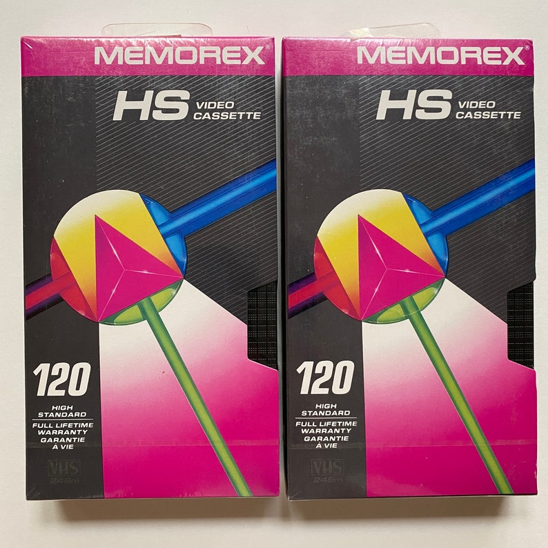 Memorex HS 120 Blank VHS Video Cassette for Recording Video High ...