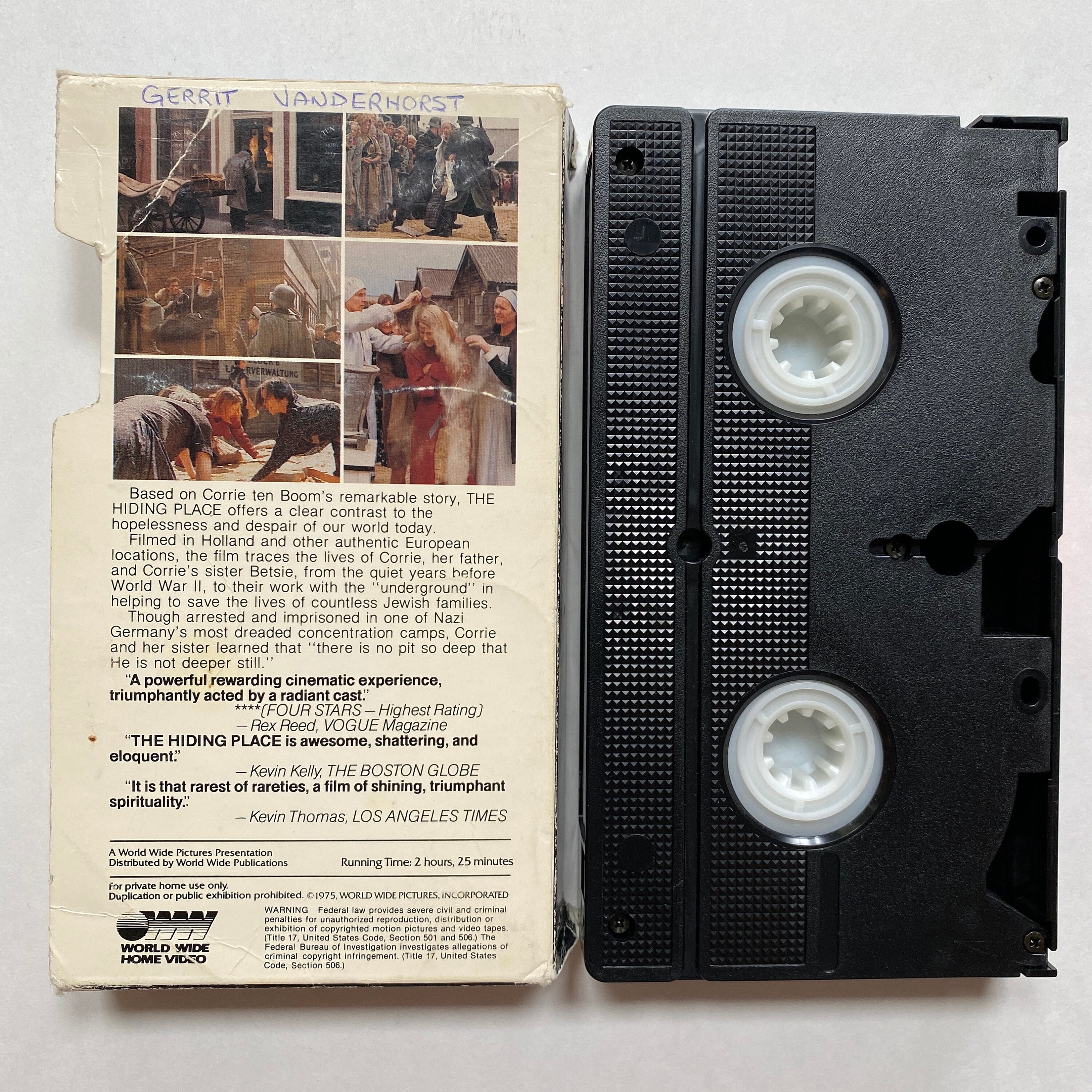 The Hiding Place VHS Movie 1975 WW2 Period Drama 90s Re-release - Etsy