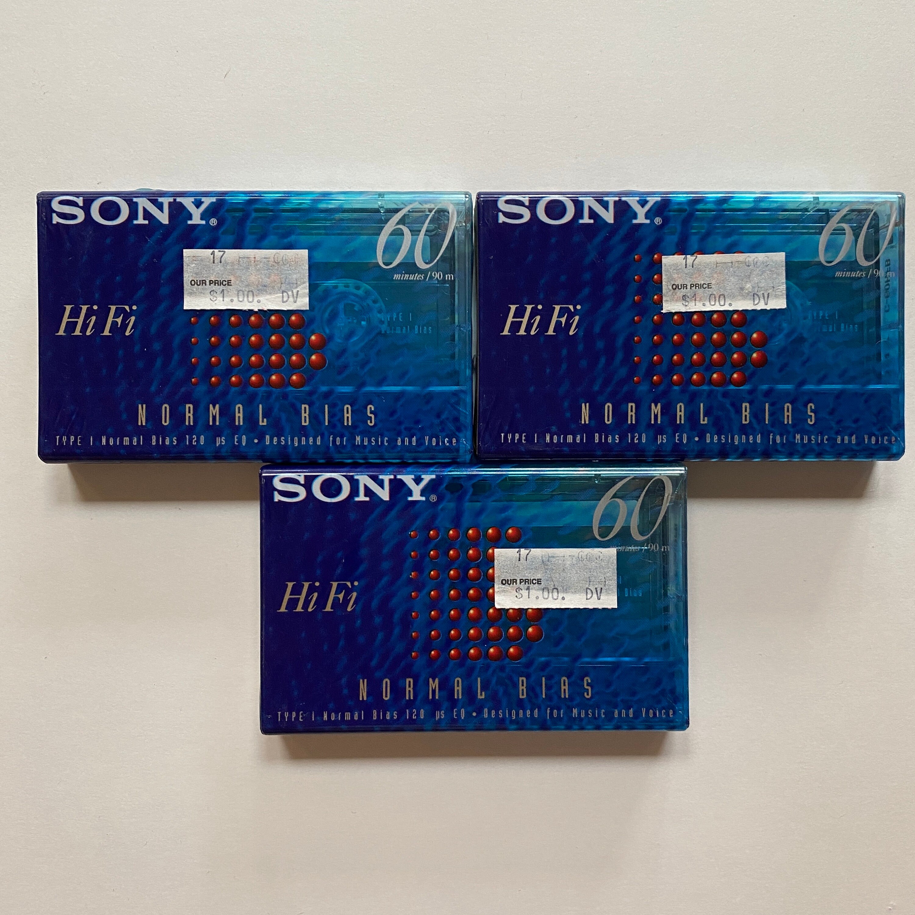 Sony Hi Fi 60 Normal Bias Blank Cassette Tapes for Recording Audio - Etsy