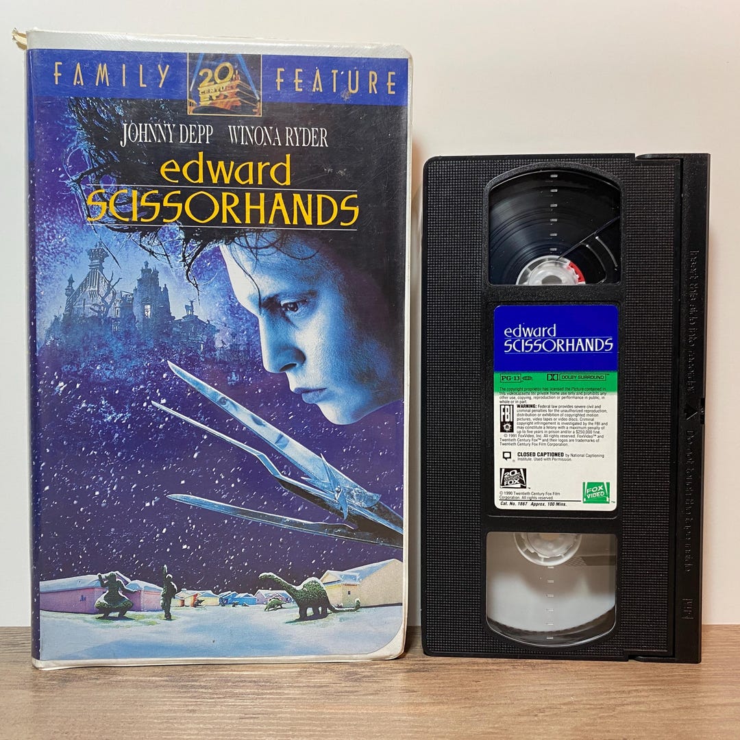 Edward Scissorhands VHS Video 1990 Fantasy Film Movie Tim Burton Johnny ...