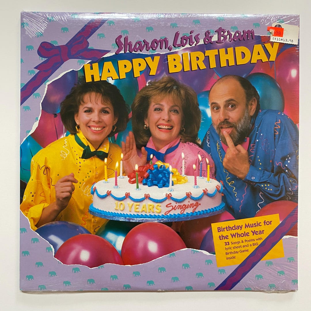 Sharon Lois and Bram Happy Birthday Vinyl Record Kids Music 1988 SEALED ...