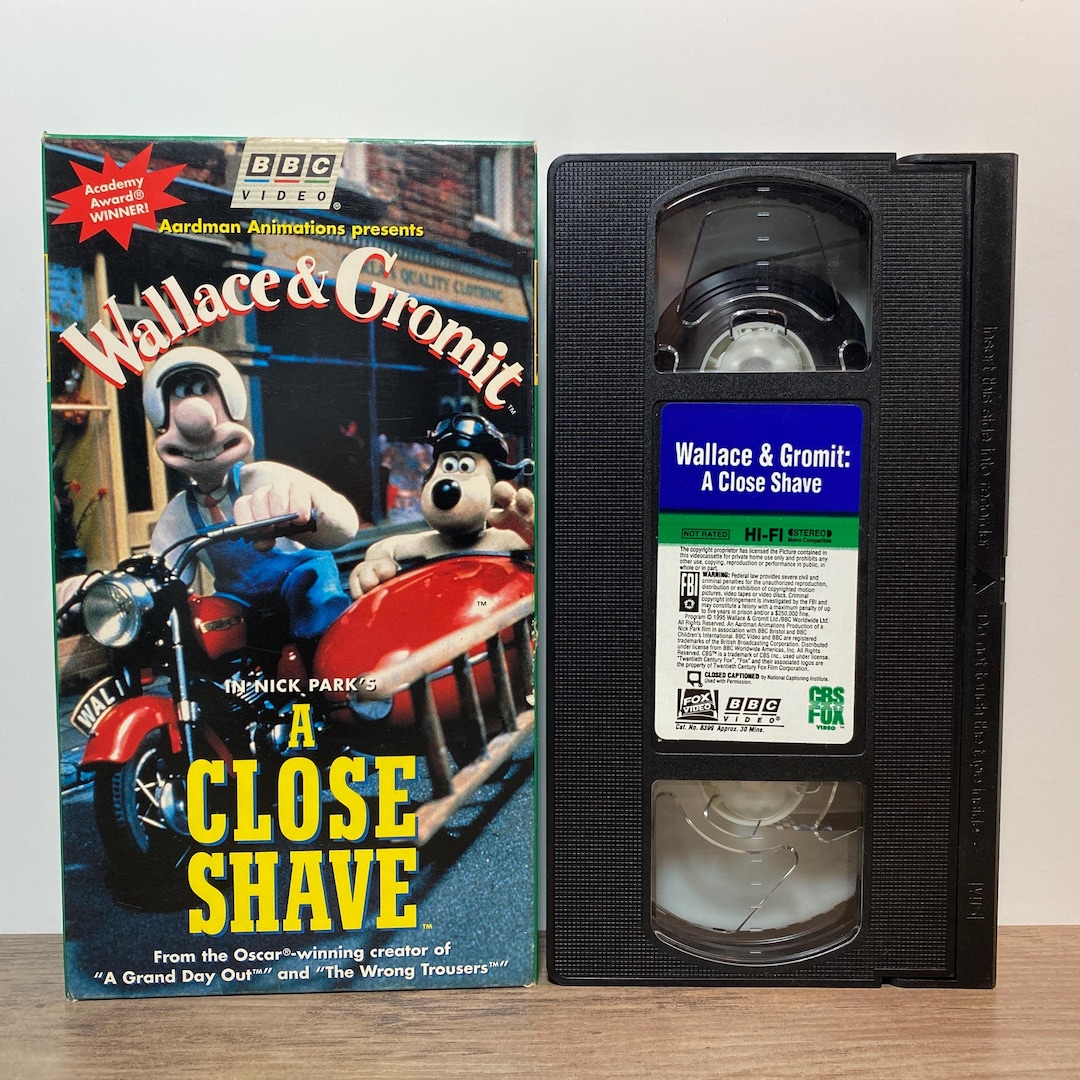 Wallace and Gromit VHS Video A Close Shave BBC Nick Park Claymation - Etsy