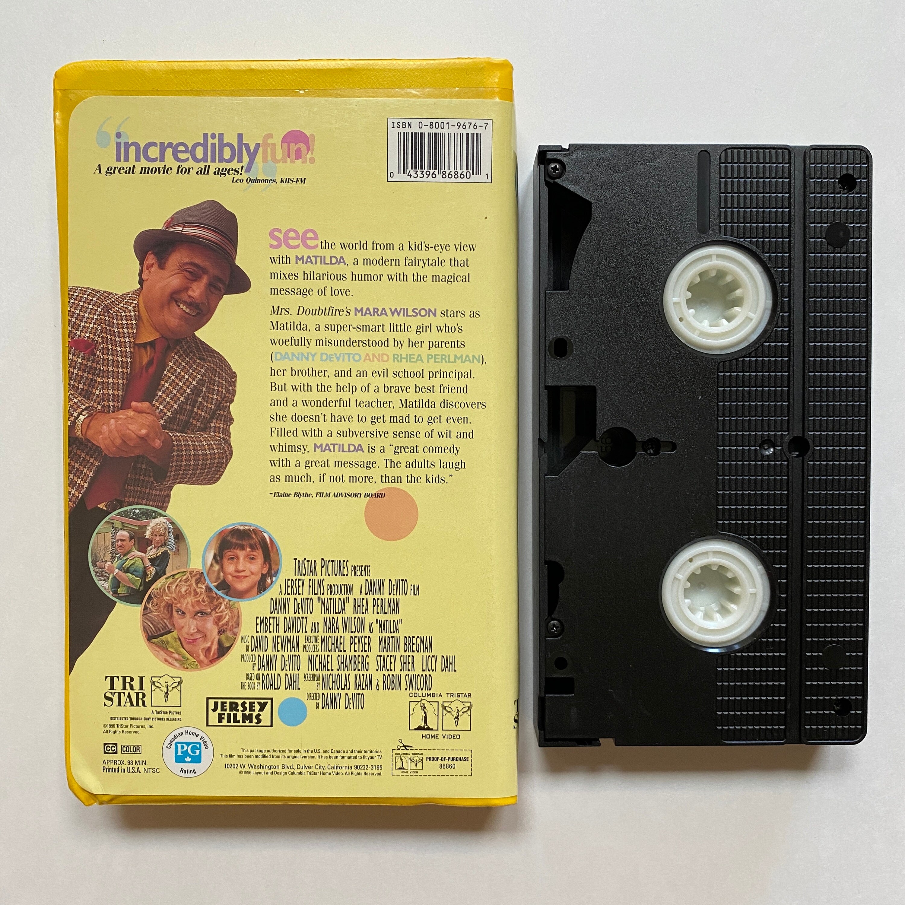 Matilda VHS Movie 1996 Family Film Roald Dahl Danny Devito - Etsy