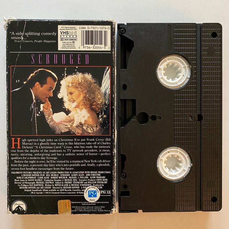 Scrooged 1988 VHS Video Christmas Comedy Film Bill Murray - Etsy