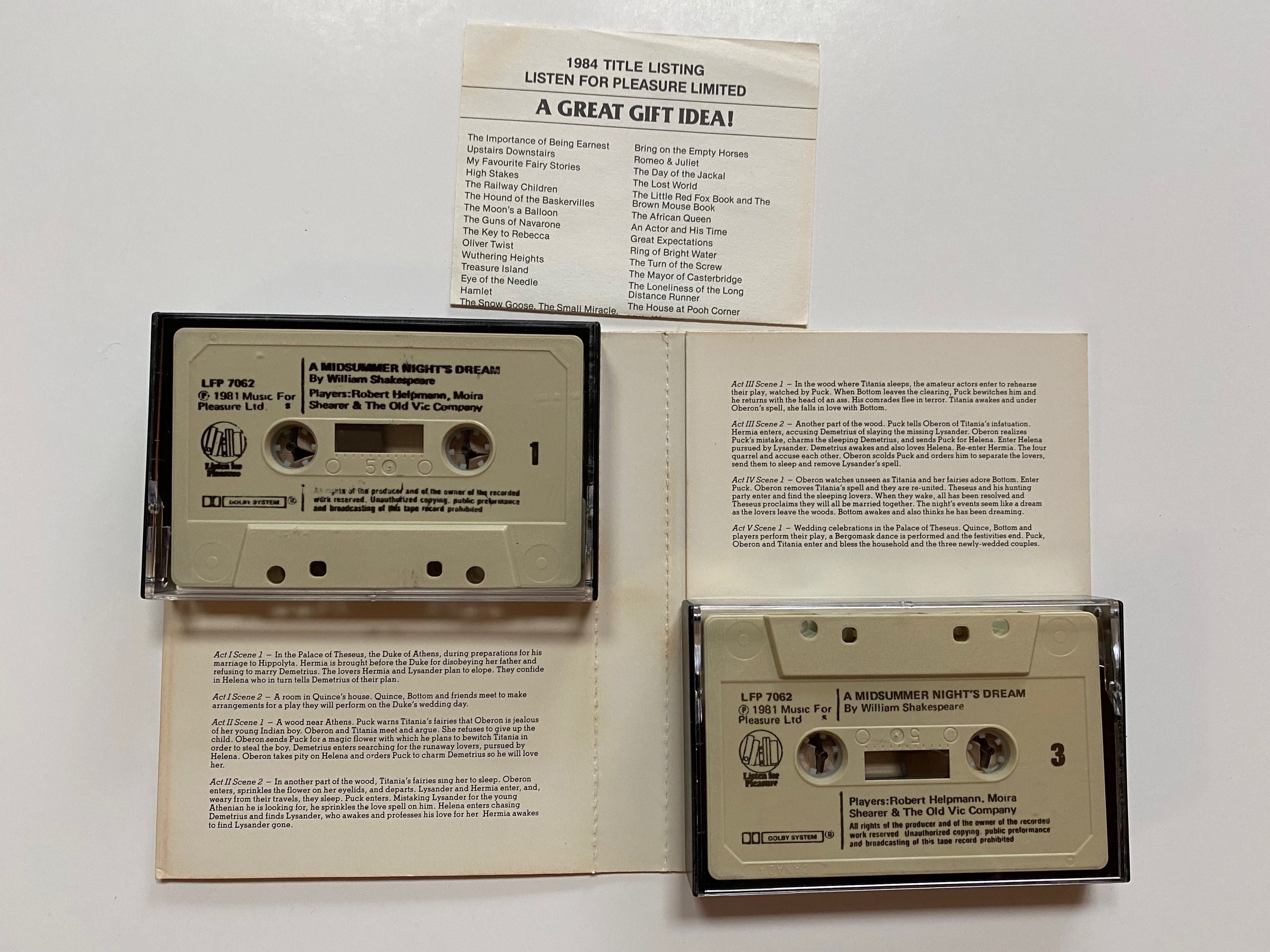 A Midsummer Nights Dream Cassette Tape Audiobook 1981 - Etsy