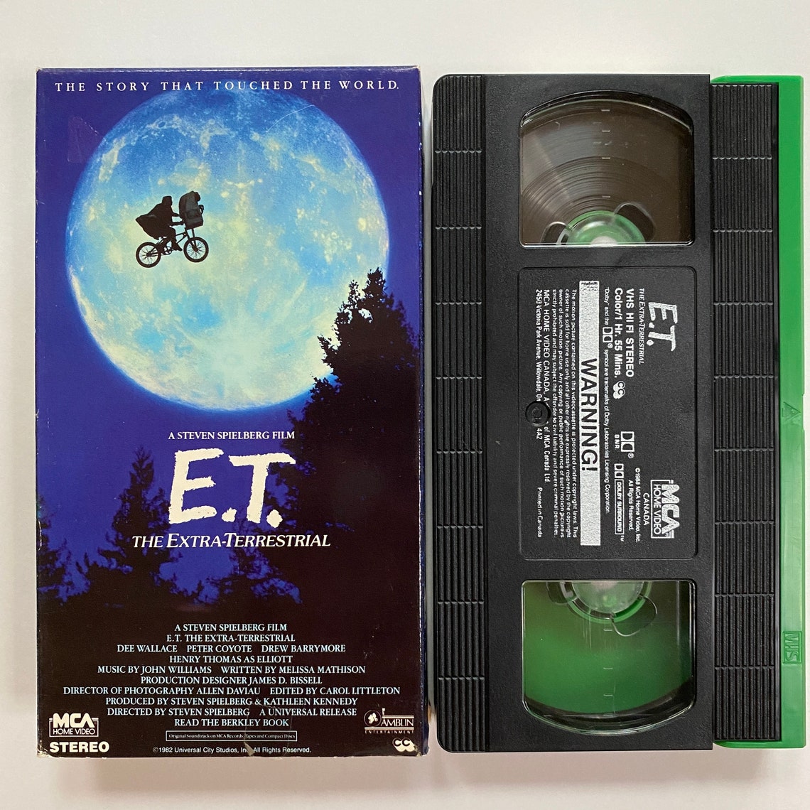 E.T the Extra Terrestrial VHS Video Movie 1982 Science Fiction Family ...