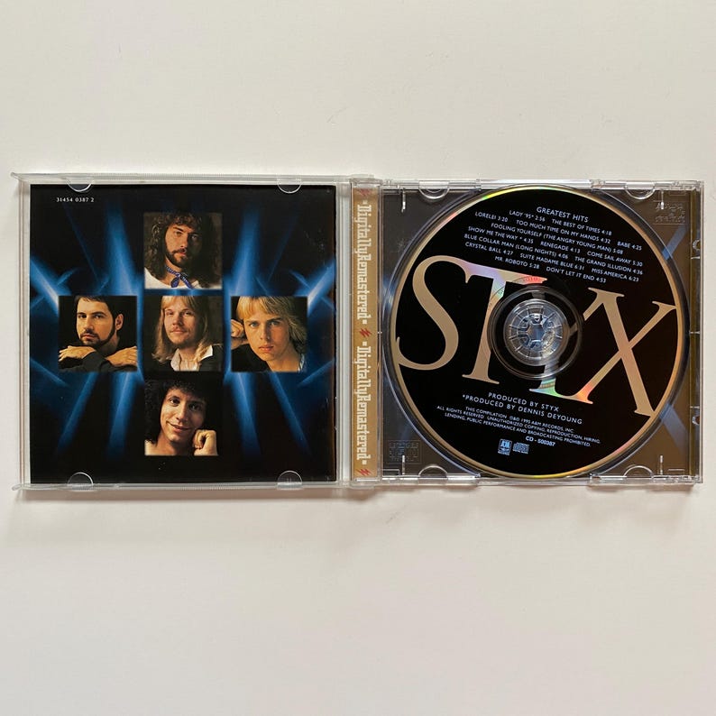 Styx Greatest Hits CD Music Album 1990s Re-release 70s Classic Rock - Etsy