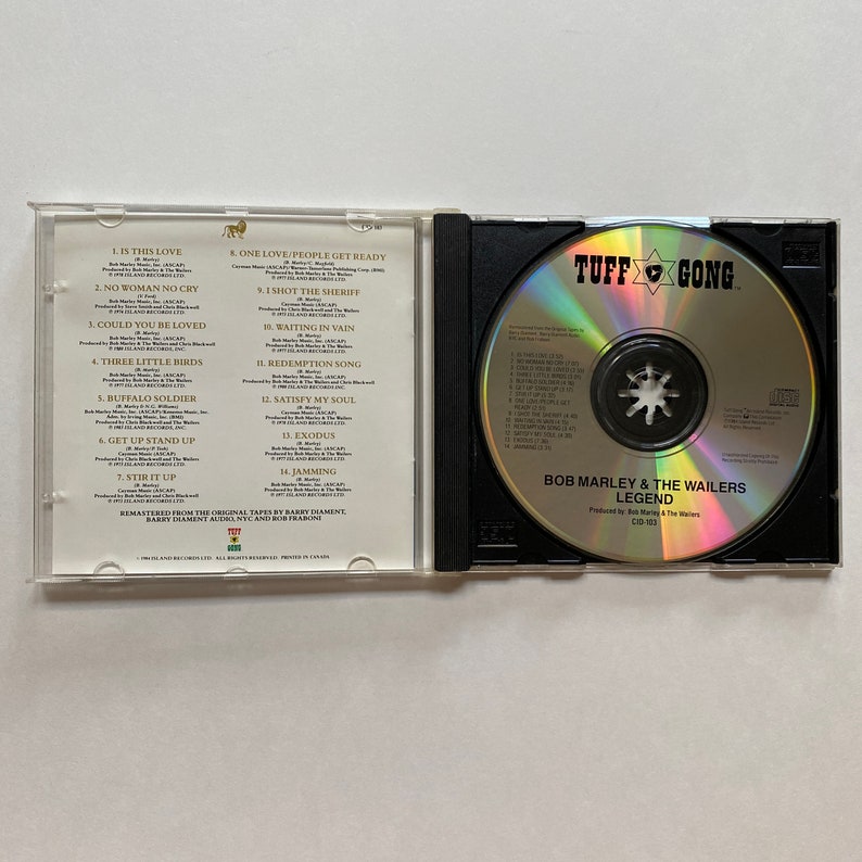 Bob Marley Legend the Best of Cd Music Album 1984 Rasta Reggae 1990s Re ...