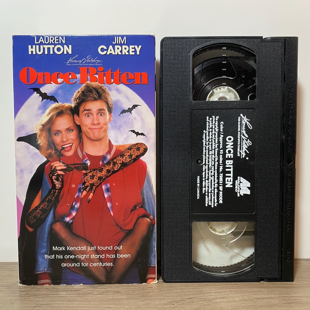 Once Bitten VHS Horror Comedy Vampire Movie Starring Jim Carrey 1985 - Etsy