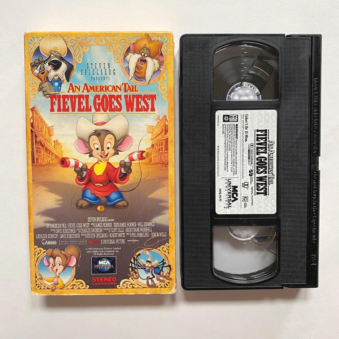 An American Tail Fievel Goes West Vhs Animated Kids Film 1991 Etsy