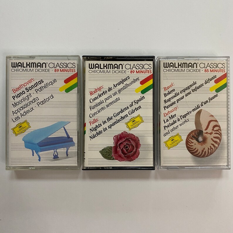 Walkman Classics Cassette Tapes With Ravel Debussy Beethoven Rodrigo ...