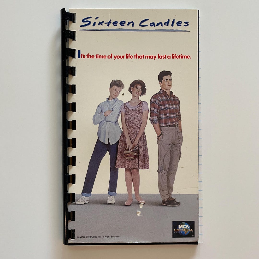 Sixteen Candles Upcycled VHS Video Cover Notebook Notepad - Etsy