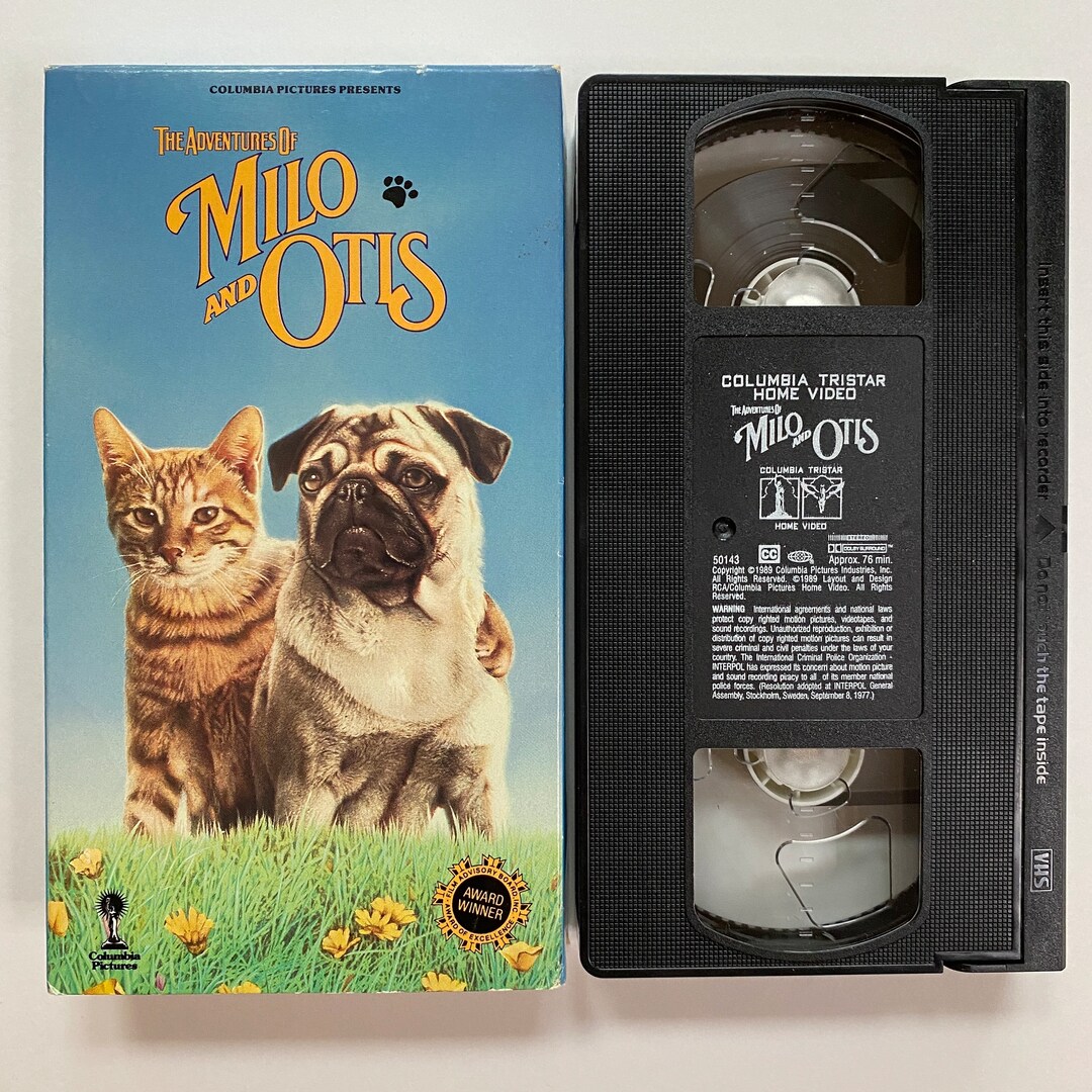 1986 Milo and Otis Childrens Animal Adventure Comedy VHS Movie Film - Etsy