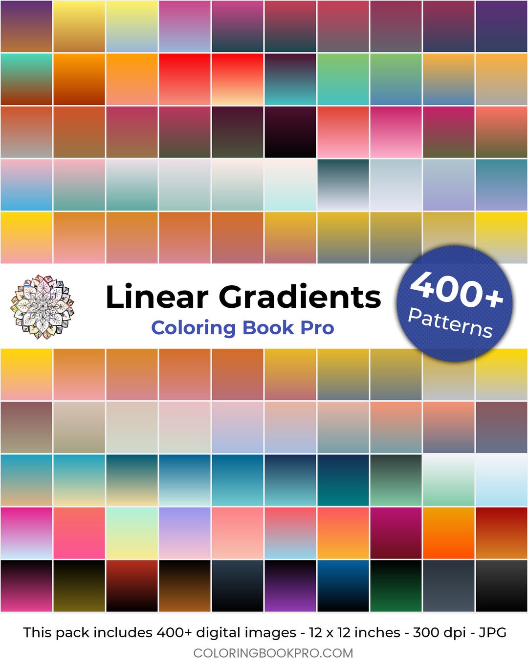 400 Linear Gradients Digital Paper Pack - Etsy
