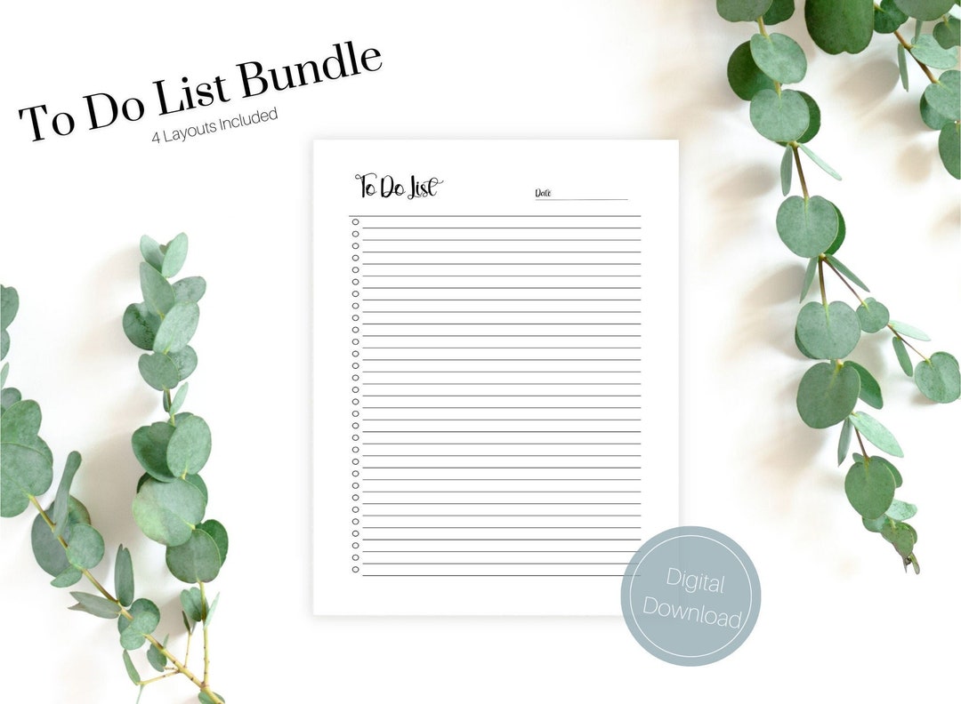 To Do List Printable - Etsy