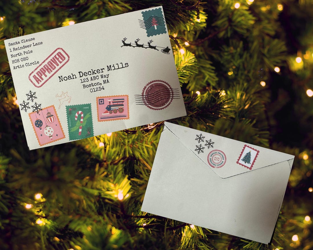 Personalized Letter From Santa Clause ENVELOPE | Editable Santa ...