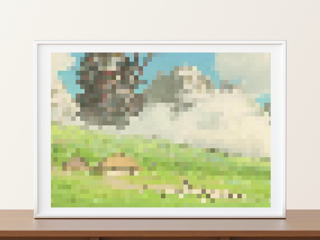 DIGITAL Minimalist Pixel Art Print Inspired by Howl's Moving Castle - Etsy