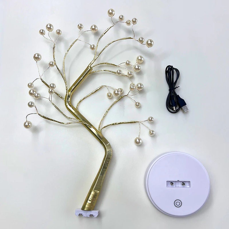 Tabletop Tree Lamp, Decorative LED Lights USB or AA Battery Powered for ...